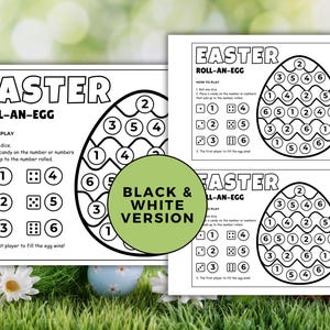 Easter Egg Roll and Cover Game, Easter Kids Games Printable , Easter ...