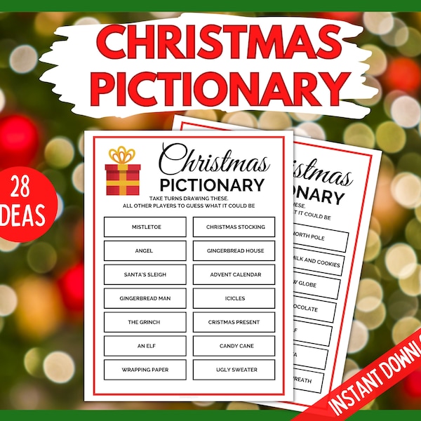 Christmas Pictionary - Etsy