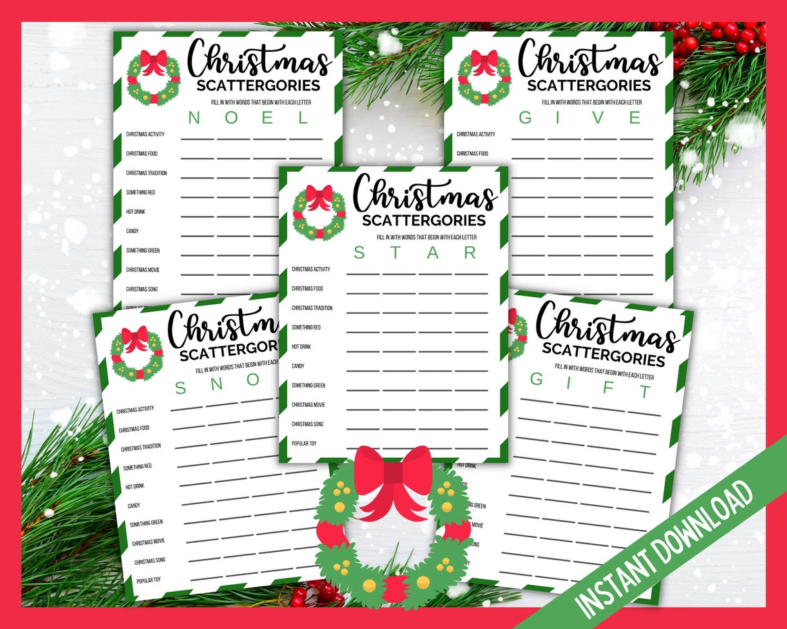 Teen Christmas Games Bundle Adult Xmas Party Games Bundle - Etsy
