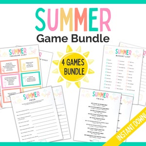 Summer Games Bundle, Summer Trivia Game, Summer Feud Game, Summer ...