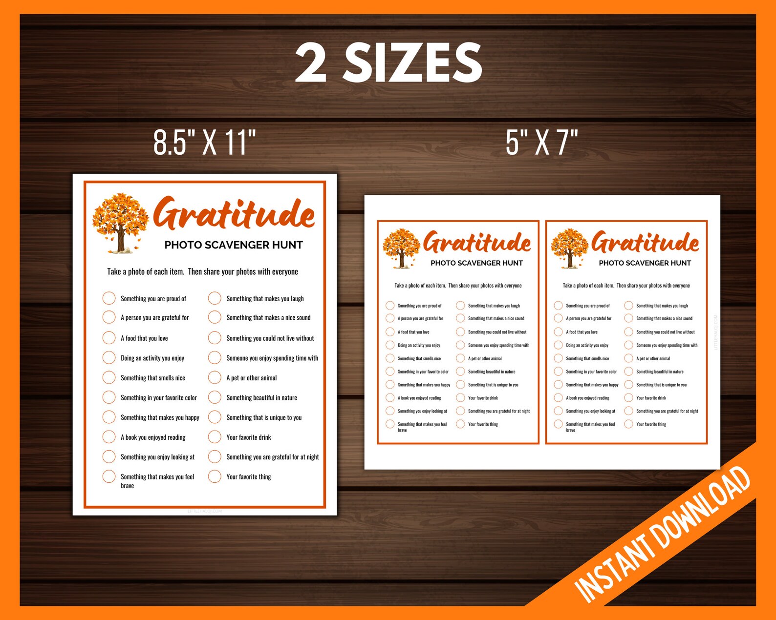 Gratitude Photo Scavenger Hunt, Thankful Scavenger Hunt, Thanksgiving ...