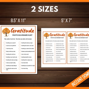 Gratitude Photo Scavenger Hunt, Thankful Scavenger Hunt, Thanksgiving ...