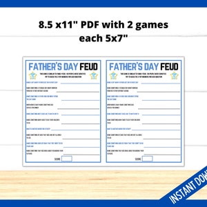 Father's Day Feud Game, Fun Dad Games, Father's Day Game for Kids ...