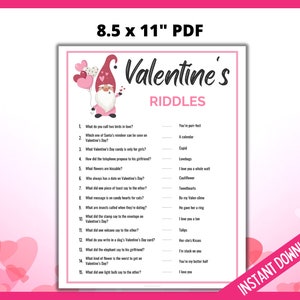 Valentine Riddles for Kids, Printable Valentine's Day Jokes, Valentines ...