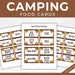 Camp Out Party Food Table Signs, Camping Food Labels, Camping Birthday ...