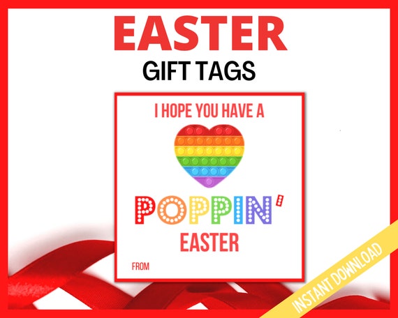 Easter Pop It Gift Tags, Kids Easter Card, Easter Pop It Cards, Pop It ...