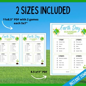 Earth Day Scavenger Hunt, Earth Day Activity, Earth Day Party Games ...