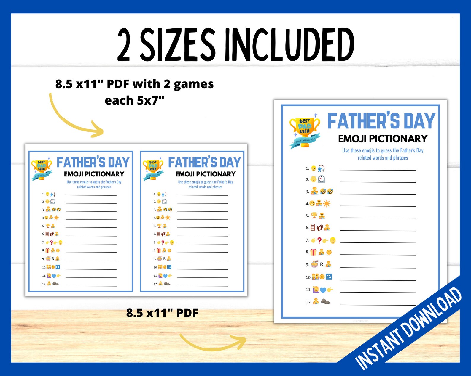 Father's Day Emoji Pictionary Dad Game Fathers Day - Etsy