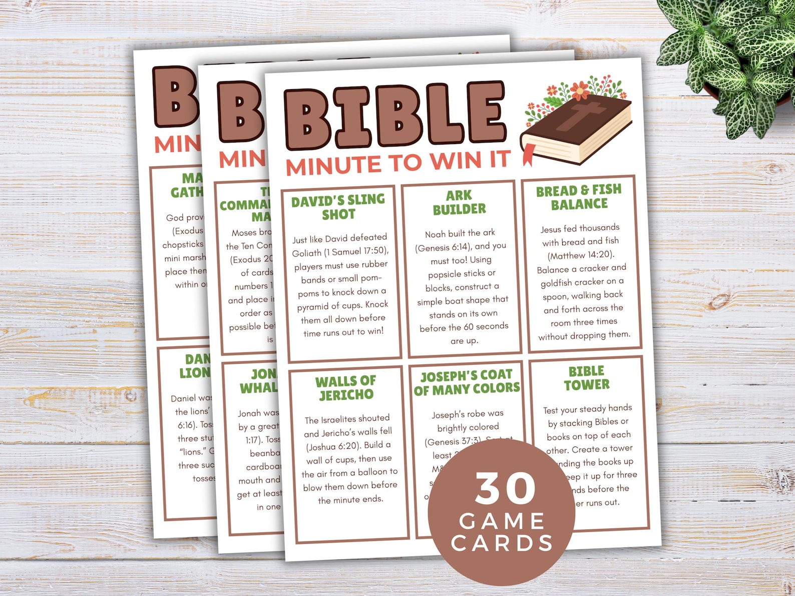 Bible Minute to Win It Games, Bible Study Activities for Kids, Teens ...
