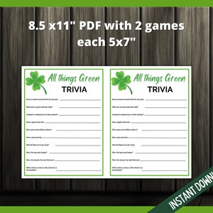 All Things Green Trivia, St Patrick's Day Green Trivia, St Patricks Day ...