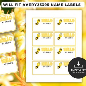 What's Your Bee Name Game, Printable Bee Party Game, Birthday Party Fun ...