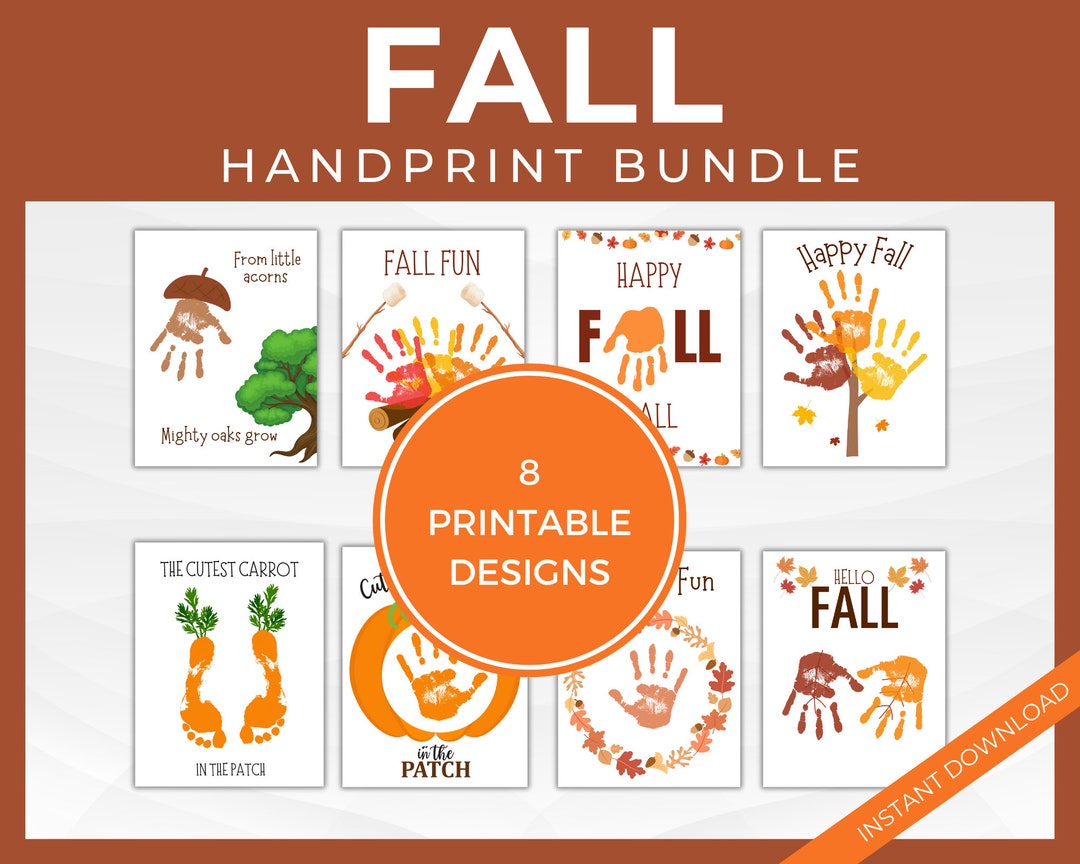 Fall Handprint Craft, Autumn Printable Handprint, Preschool Fall ...