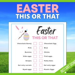 Easter This or That, Easter Would You Rather Game, Easter Bunny Fun ...