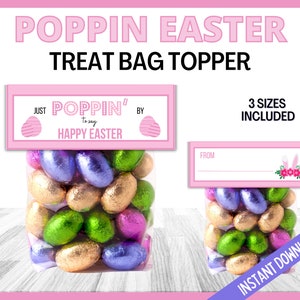 Easter Pop It Printable Treat Bag Topper, Kids Easter Gift Tag, Easter ...