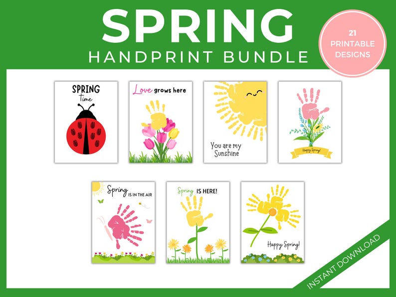Spring Handprint Craft, Kids Spring Handprint Art, Spring Classroom ...