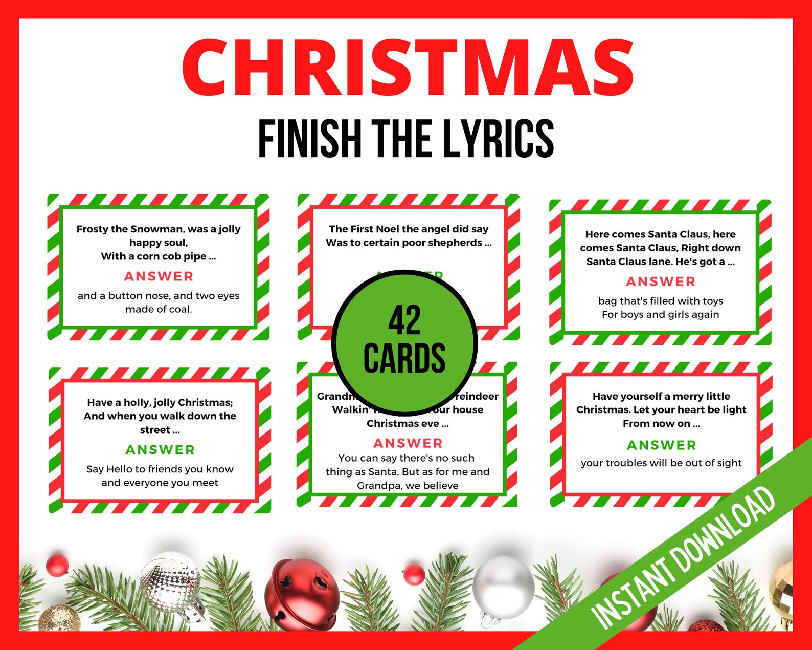 Christmas Finish the Song, Christmas Carol Lyrics Challenge, Christmas ...