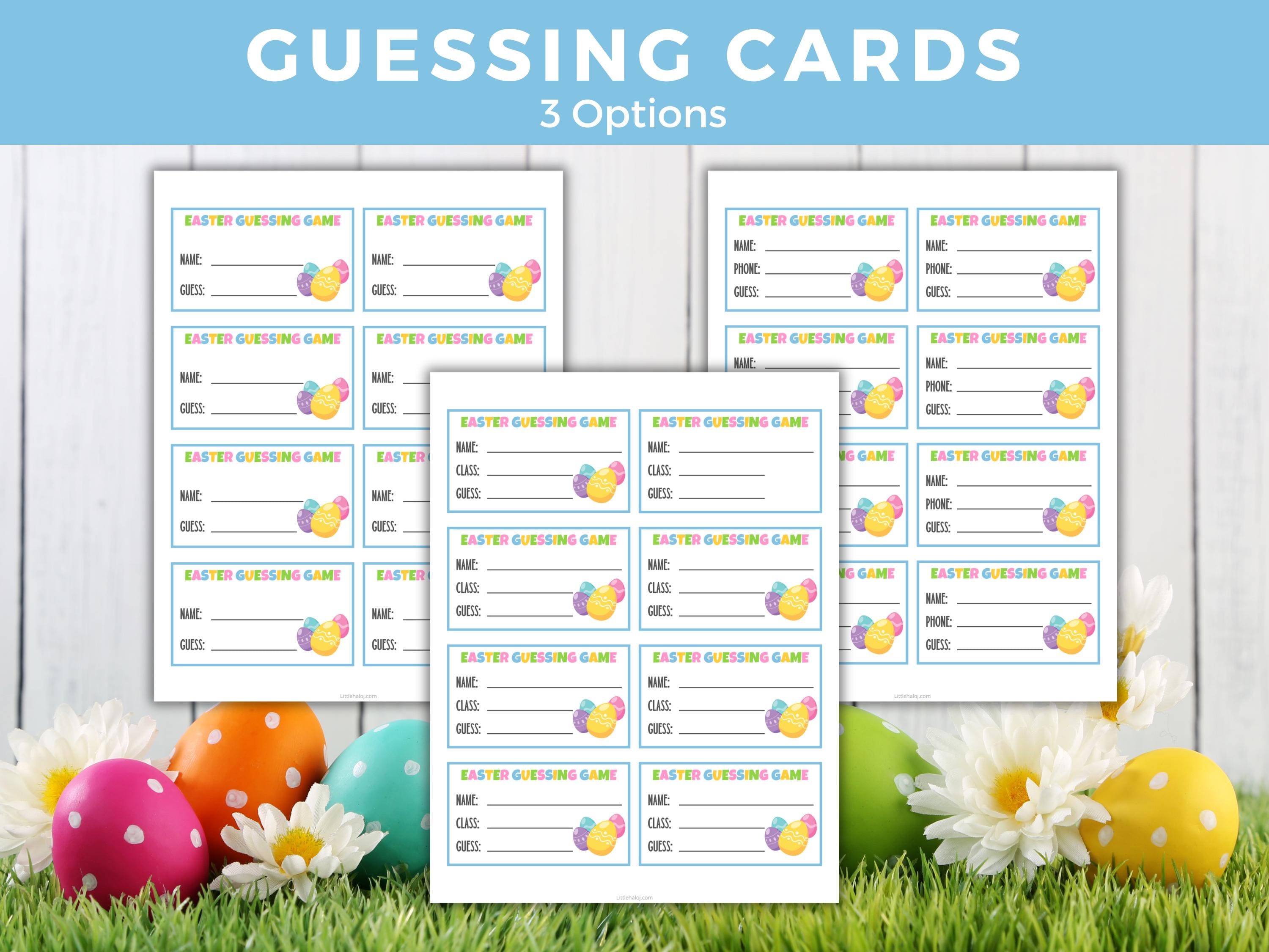 Easter Guessing Game, Easter Classroom Game, Senior Party Game, Guess ...