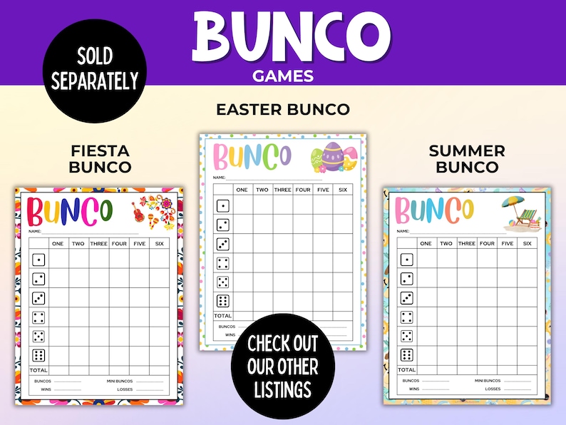 Mardi Gras Bunco Printable Party Pack and Scorecards, Bunco Game Rules ...