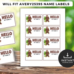 What's Your Bigfoot Name Game, Printable Bigfoot Party Game, Birthday ...