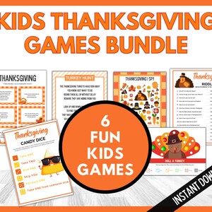 Kids Thanksgiving Games Bundle, Thanksgiving I Spy, Thanksgiving ...