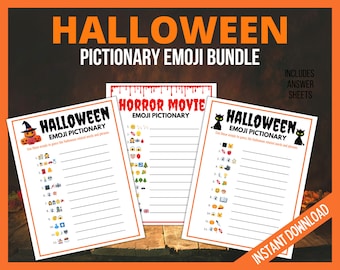 Halloween Guess the Emoji Game Halloween Activities - Etsy