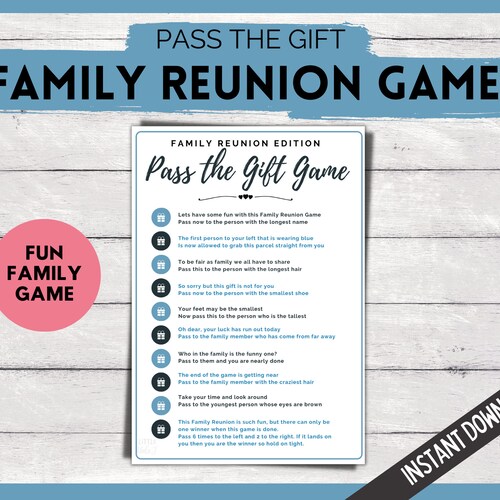 Pass the Gift Game Birthday Game Family Game Kids Games - Etsy