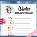 Winter Emoji Pictionary, Winter Pictionary, Holiday Games, Printable ...