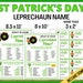 St Patrick's Day What's Your Leprechaun Name, Printable St Patrick ...