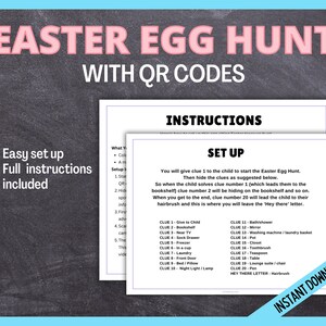 QR Code Easter Treasure Hunt for Teens, Easter Egg Scavenger Hunt With ...