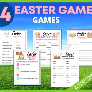 Ultimate Easter Games Bundle for Kids & Adults, Printable Easter Party ...