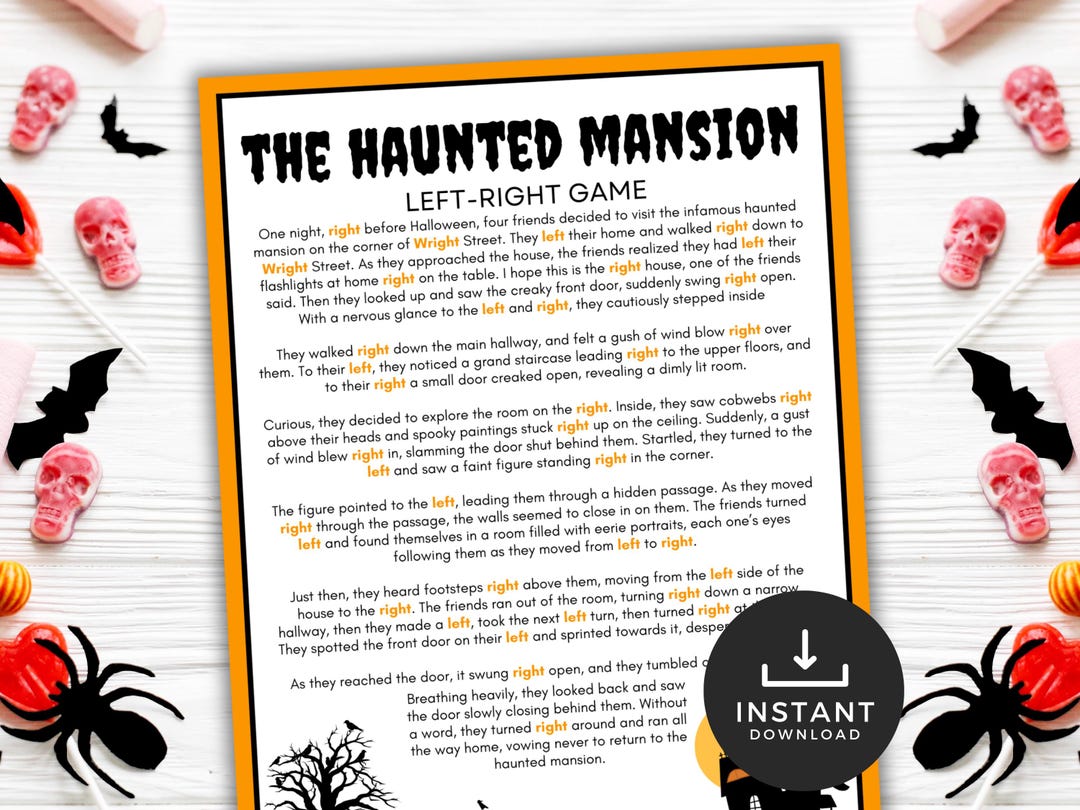 Halloween Left Right Game, Halloween Pictionary, Pass the Prize Game ...