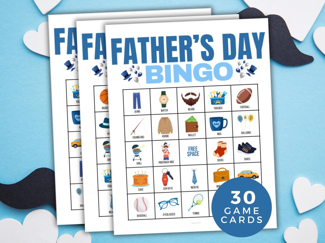 Father's Day Bingo, Father's Day Fun Activity, 30 Printable Father's ...