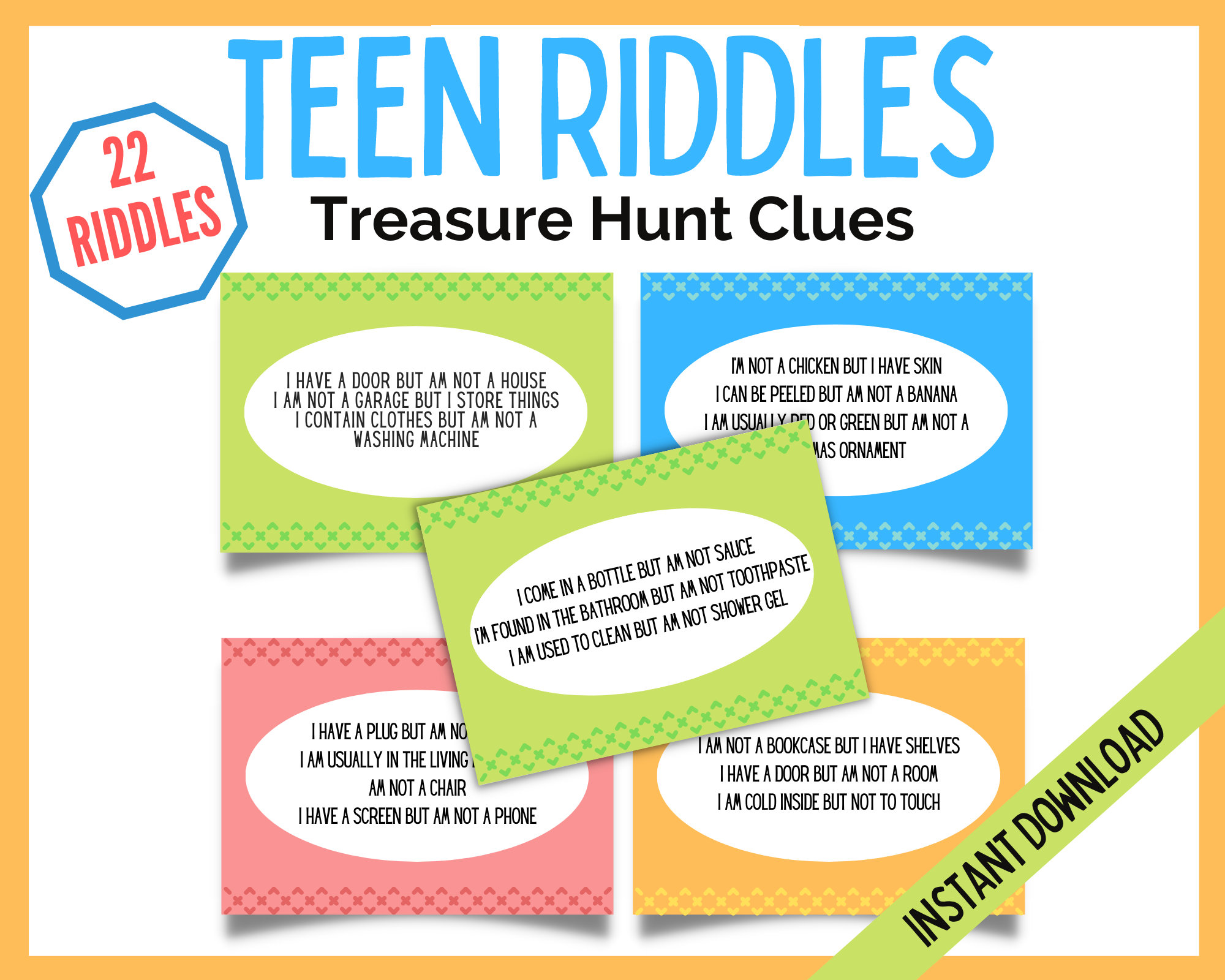 Teen Riddles Teen Treasure Hunt Teen Scavenger Hunt Indoor - Etsy