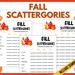 Fall Scattergories, Autumn Scattergories Printable Game, Thanksgiving ...
