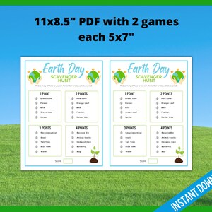 Earth Day Scavenger Hunt, Earth Day Activity, Earth Day Party Games ...