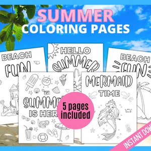 Summer Printable Games Bundle, Summertime Activity, Summer Kids Games ...