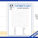 Father's Day Word Search, Fun Dad Games, Father's Day Game for Kids ...
