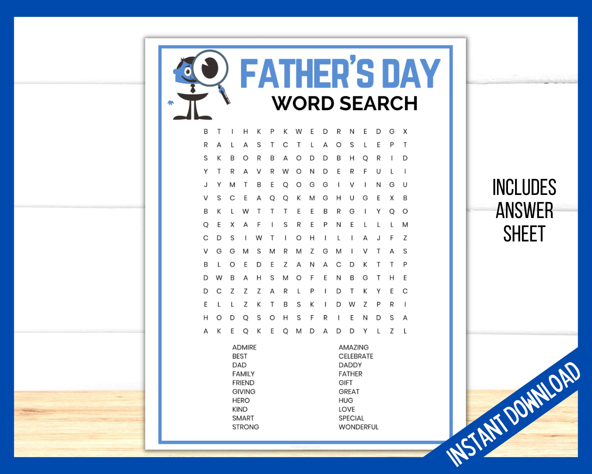 Father's Day Word Search, Fun Dad Games, Father's Day Game for Kids ...