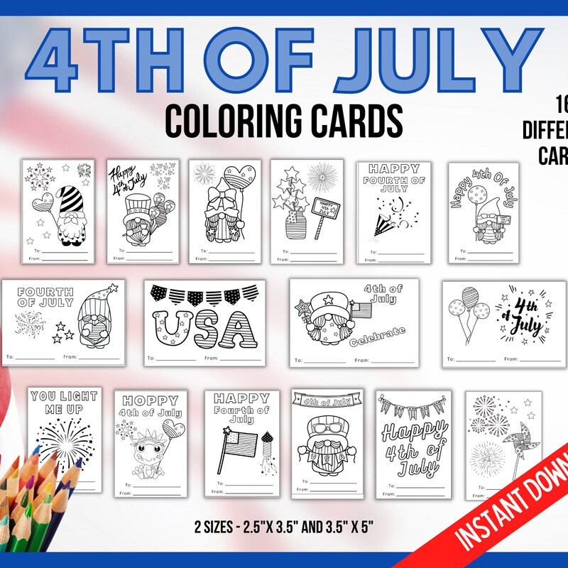 4th of July Cards - Etsy