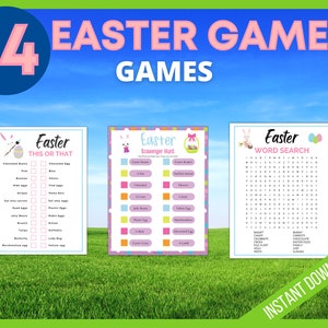 Ultimate Easter Games Bundle for Kids & Adults, Printable Easter Party ...