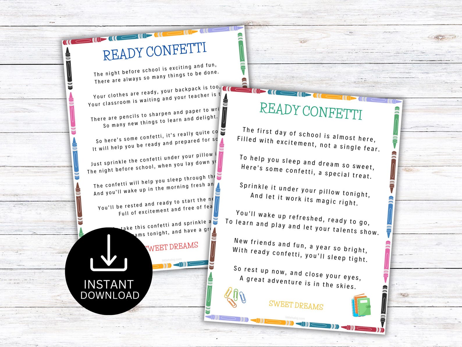 Ready Confetti Poem, Ready Confetti for Teachers to Give Children for ...