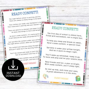Ready Confetti Poem, Ready Confetti for Teachers to Give Children for ...