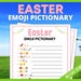Easter Emoji Pictionary, Easter Printable Game, Easter Classroom, Kids ...