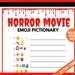 Halloween Horror Movie Emoji Pictionary, Halloween Printable Game ...