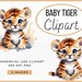 Baby Tiger Clipart, Transparent Background PNG Files, Watercolor Baby ...