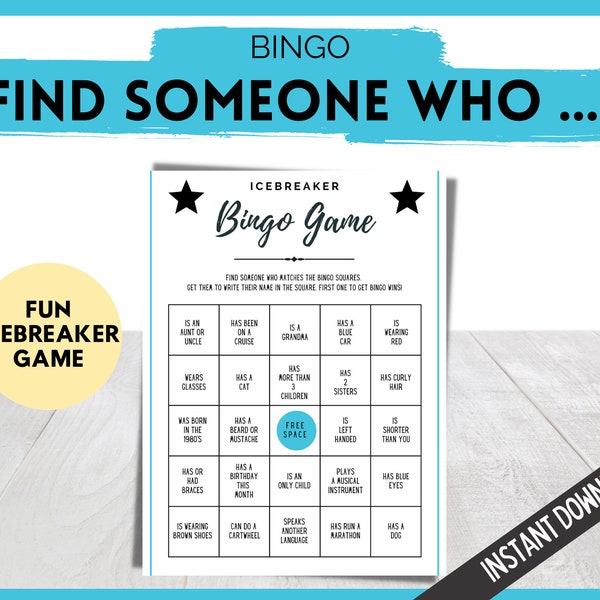 Find Someone Who Game - Etsy