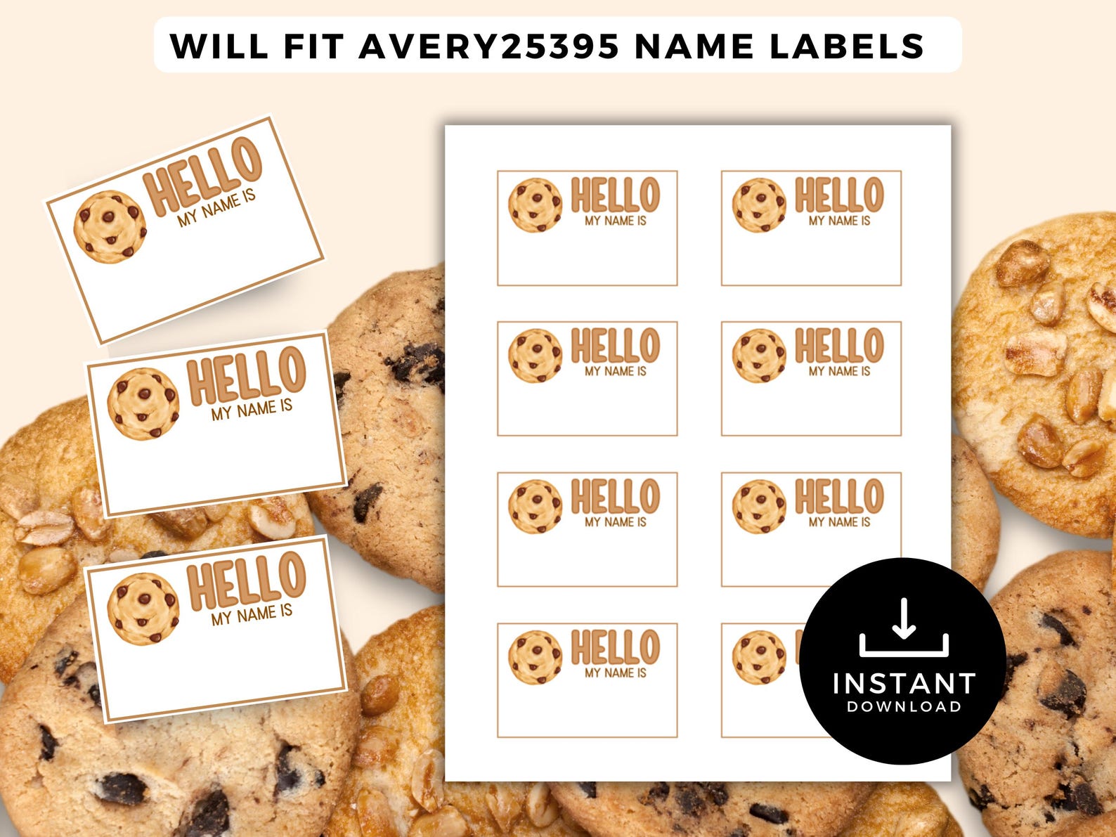 What's Your Cookie Name, Printable Game, Cookie Birthday Party, Adults ...