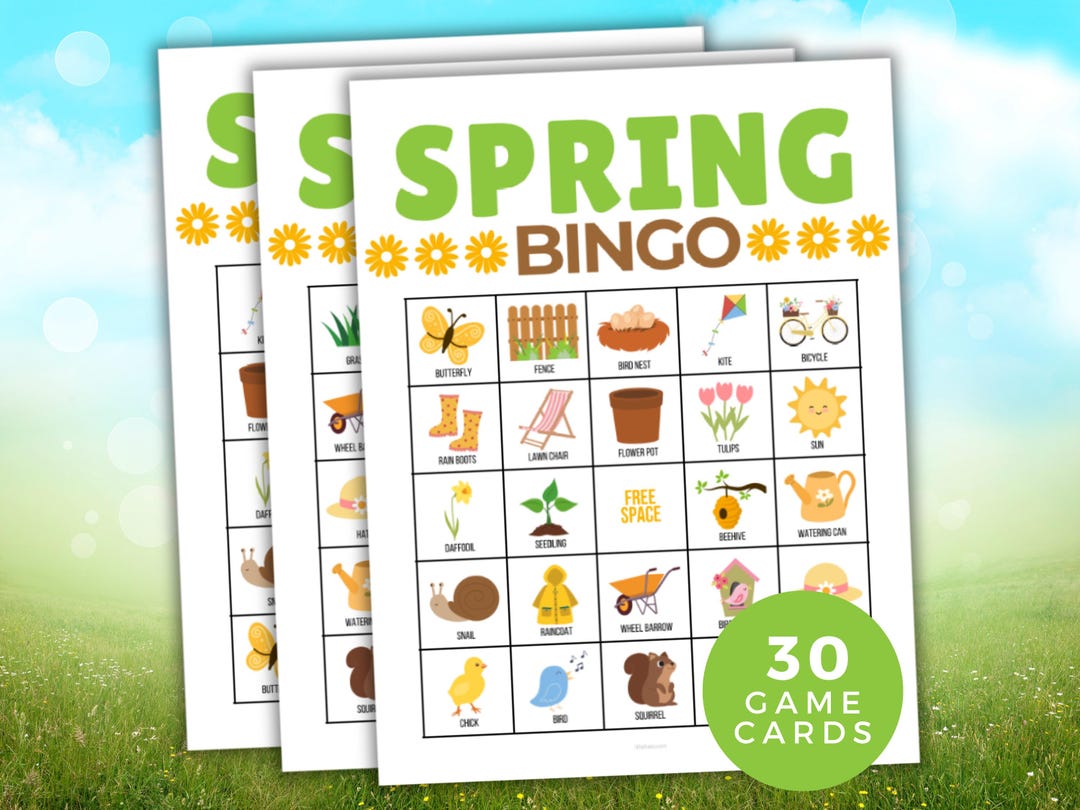 Spring Bingo Game, Spring Activity, Springtime Game, Spring Classroom ...