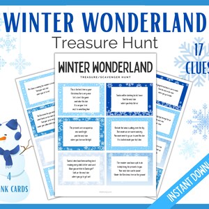 Christmas Treasure Hunt, Winter Wonderland Treasure Hunt, Christmas ...