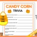 Candy Corn Trivia, Halloween Candy Trivia Game, Printable Halloween ...